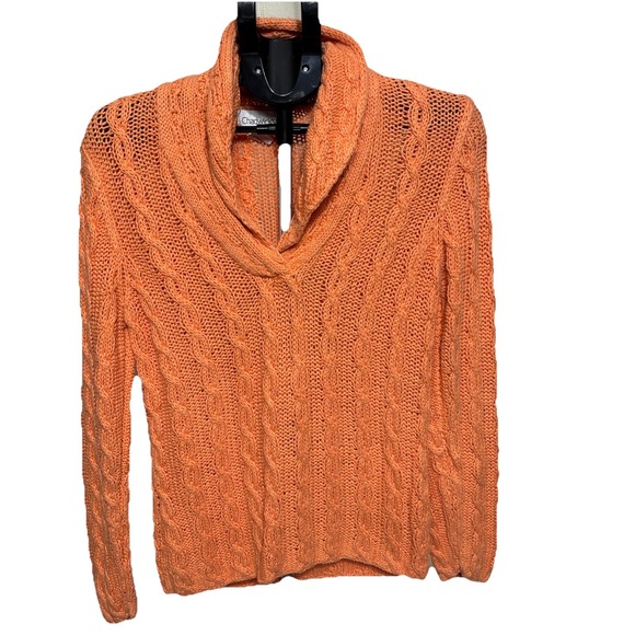 Chadwicks | Sweaters | Vtg Chadwick Womens Cable Knit Cowl Neck Sweater ...